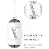 China OEM ODM White Dog Poop Bag Dispenser with Adjustable Treat Pouch and Leash - 89×46×50mm Plastic Holder for sale