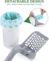 China Portable Cat Litter Shovel 16×12×29 cm with High Capacity Design and Included Cleaning Bags for Pet Waste Management for sale