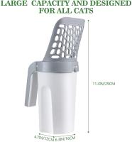 China Portable Cat Litter Shovel 16×12×29 cm with High Capacity Design and Included Cleaning Bags for Pet Waste Management for sale
