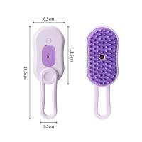 China 3 in 1 Pet Grooming Steamer Brush with Self Cleaning Steam Hair Removal Comb 11.5cm ABS TPR for sale