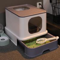 China White 600X500mm Self Cleaning Litter Box OEM Automatic Cat Litter Box for sale