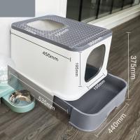 China White 600X500mm Self Cleaning Litter Box OEM Automatic Cat Litter Box for sale