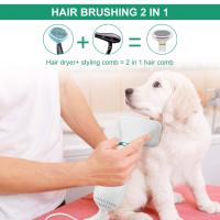 China Pet Grooming Dryer 2-in-1 with Comb Brush for Small Animals | 30×14×8cm Stainless Steel Design for sale