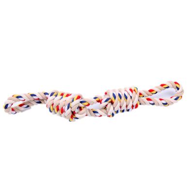 China Sustainable Cotton Dog Chew Toy 55-60cm Polygonal Rope for Large Breeds Labrador Golden Retriever for sale