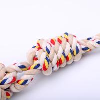China Sustainable Cotton Dog Chew Toy 55-60cm Polygonal Rope for Large Breeds Labrador Golden Retriever for sale
