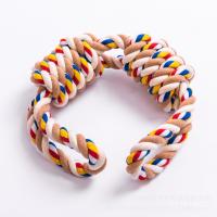China Sustainable Cotton Dog Chew Toy 55-60cm Polygonal Rope for Large Breeds Labrador Golden Retriever for sale