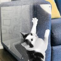 China Transparent PVC Cat Scratching Guard Furniture Protector 39x14cm 47x15cm for sale