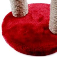 China Christmas Cats Scratching Posts Solid Wood Red Brown Cat Scratching Pole for sale