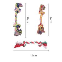 China Hand-Woven Cotton Dog Rope Toy Set 17cm 24cm 28cm Interactive Chew for Small Pets for sale
