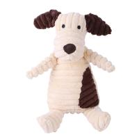 China Fleece Pet Squeaky Toy Animal Shape Plush Chew Toy for Dogs Cats Multiple Colors for sale