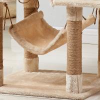 China Wall Mounted Cat Scratching Post with Multi-Level Platforms - 154cm Height, 24kg Weight, Solid Wood Construction for sale