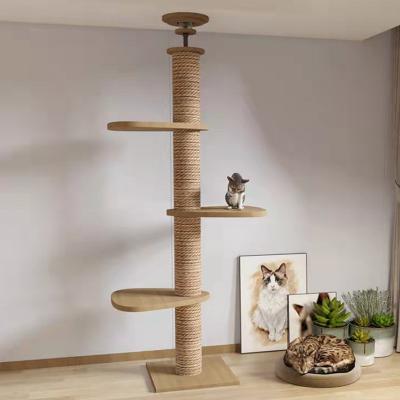 China Floor to Ceiling Cat Tree Condo Furniture with Sisal Scratching Posts 50 Pcs MOQ for sale