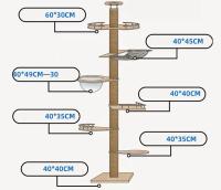 China Floor to Ceiling Cat Tree Condo Furniture with Sisal Scratching Posts 50 Pcs MOQ for sale