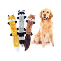 China Plush Squeaky Dog Chew Toy 46cm Molar Teeth Cleaning Puppy Toy Brown for sale