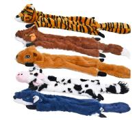 China Plush Squeaky Dog Chew Toy 46cm Molar Teeth Cleaning Puppy Toy Brown for sale