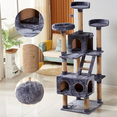 China Customizable Cat Tree Scratch Post with Sisal Rope Interactive Toy for Pet Play 10 Pcs MOQ for sale