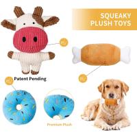 China Interactive Sound Plush Toy Set Silicone Cotton Rope Pet Toys for Cats Dogs 12 Styles for sale