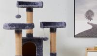 China Eco-Friendly Cat Tree Scratching Post with Plush Material and Sisal Rope for Indoor Cats for sale