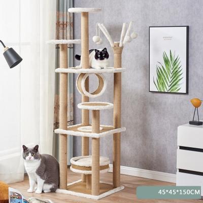 China Modern Luxury Cat Tree with Sisal Scratching Posts Sustainable Cat Furniture OEM ODM for sale