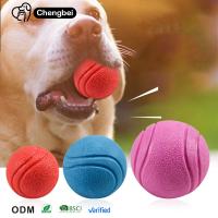 China Solid Rubber Dog Chew Balls 6cm Diameter Durable Teeth Cleaning Elastic Toy for Aggressive Chewers for sale