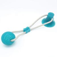 China Pet Dog Self Play Tug Pull Force Vent Durable Strong Teeth Cleaning Suction Cup TPR for sale