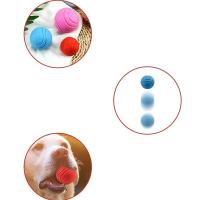 China Solid Rubber Dog Chew Balls 6cm Diameter Durable Teeth Cleaning Elastic Toy for Aggressive Chewers for sale