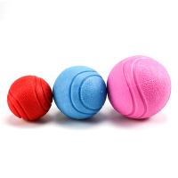 China Solid Rubber Dog Chew Balls 6cm Diameter Durable Teeth Cleaning Elastic Toy for Aggressive Chewers for sale