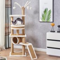 China Multi Level Cat Tree House Scratching Post Heavy Duty Sisal Rope Cat Tower Climbing Tree for Cats 2 Pcs MOQ for sale