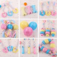 China Natural Chew Toys Set for Small Dogs Puppies TPR Molar Rod Rope Toy Catnip Infused 4 Sizes for sale