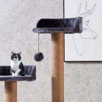 China Original Design Faux Fur Rope Big Cat Tree with Sisal Scratching Posts for Large Cats for sale