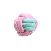 China Interactive TPR Rope Dog Chew Toy Pink Dental Cleaning Teeth 30cm for sale