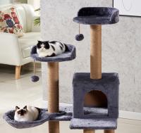 China Custom Wooden Cat Climbing Tree with Modern Luxury Design and Scratching Post Tower for sale