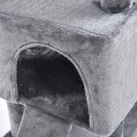 China Wood Cat House Scratcher Black Cat Scratching Pole Tower Customized for sale
