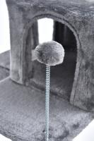 China Wood Cat House Scratcher Black Cat Scratching Pole Tower Customized for sale