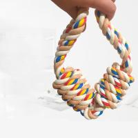 China Chewer Toy Large Dog Aggressive Colors Crocheted Indestructible Rope Polyester Material for sale