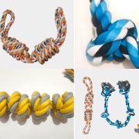 China Chewer Toy Large Dog Aggressive Colors Crocheted Indestructible Rope Polyester Material for sale