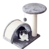 China Customizable Cat Tree with Sisal Scratching Posts Wood Flower Design for Indoor Cats for sale