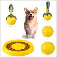 China Interactive EVA Indestructible Tennis Ball Float Dog Toy 7cm 9cm Durable Rubber Rope for sale