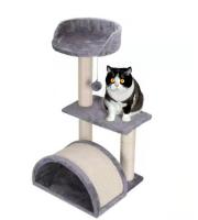 China Customizable Cat Tree with Sisal Scratching Posts Wood Flower Design for Indoor Cats for sale