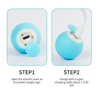 China Interactive Electric Cat Toy Ball ABS Material Molar Teeth Sound Play 100 Pcs MOQ for sale