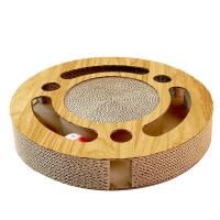 China Sustainable Wooden Cat Toy Ball 5.5x33cm Interactive Play Exercise Eco Friendly Pet Toy for sale