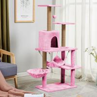 China 38x55x130cm Multilayer Cat Tree Tower for Large Cats 49 Inch Tall Black Climbing House for sale