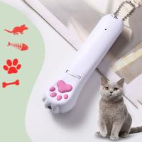 China Sustainable ABS Cat Laser Toy White USB Charging Laser Pointer Cat Toy for sale