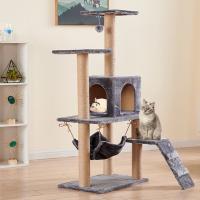 China Multi Level Cat Tree House Scratching Post Heavy Duty Sisal Rope Cat Tower Climbing Tree for Cats for sale