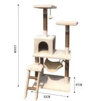 China Multi Level Cat Tree House Scratching Post Heavy Duty Sisal Rope Cat Tower Climbing Tree for Cats for sale