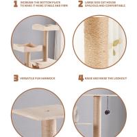 China Advantageous Multifunctional Wooden Cat Climbing Tree with Customizable Design and Scratching Post Tower Platform for sale