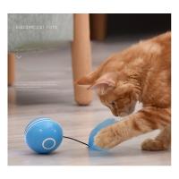 China Interactive Electric Cat Toy with Laser & Feather - 65mm USB Rechargeable Ball, 3-4 Hour Battery Life for sale