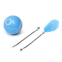 China Interactive Electric Cat Toy with Laser & Feather - 65mm USB Rechargeable Ball, 3-4 Hour Battery Life for sale