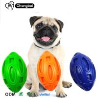 China Natural Rubber Dog Toy Ball Squeaky Interactive Pet Toy for Aggressive Chewers 15cm for sale