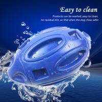China Natural Rubber Dog Squeaky Toy Ball 15cm Tough Chew Toy for Aggressive Chewers Interactive Pet Play for sale